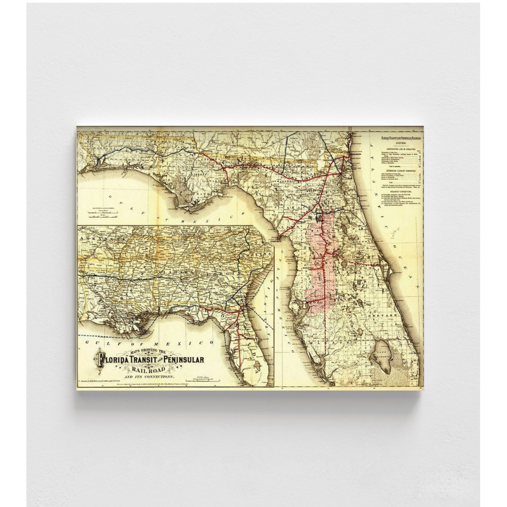 WeFrameArt Florida Transit And Peninsula Rail Road 1882, Library Wall ...