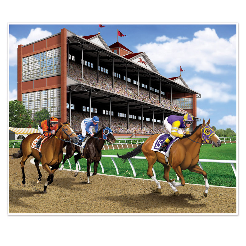 Beistle Horse Racing Insta-Mural Photo Op | Wayfair