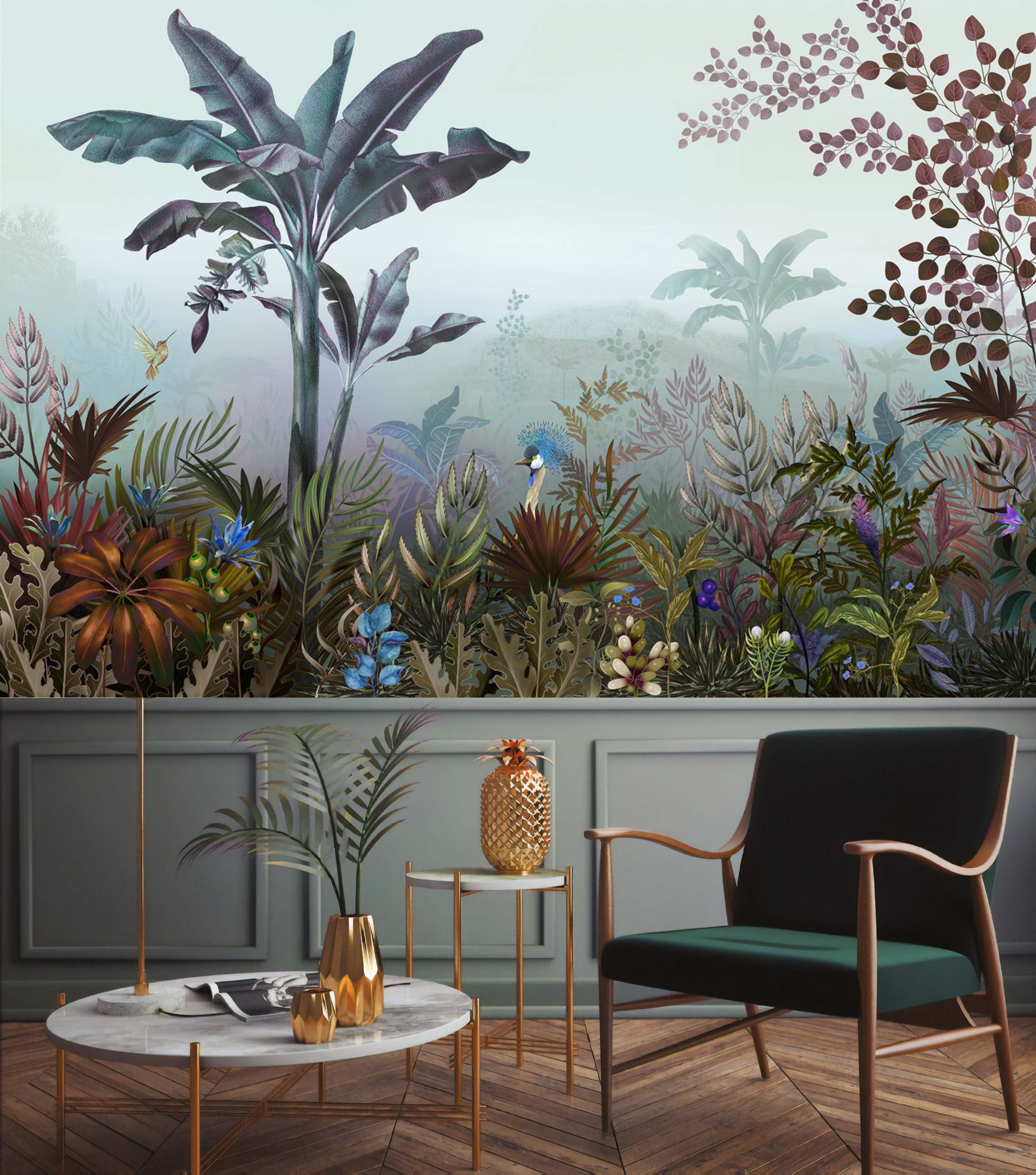 wallpaew Exotic Wall Mural Tropical Wallpaper | Wayfair
