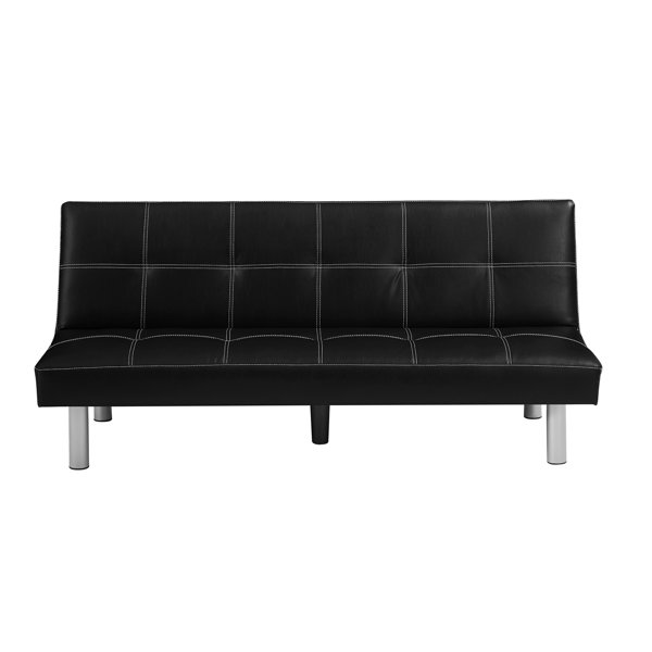 Ebern Designs Falite 66.92'' Vegan Leather Convertible Sofa & Reviews ...