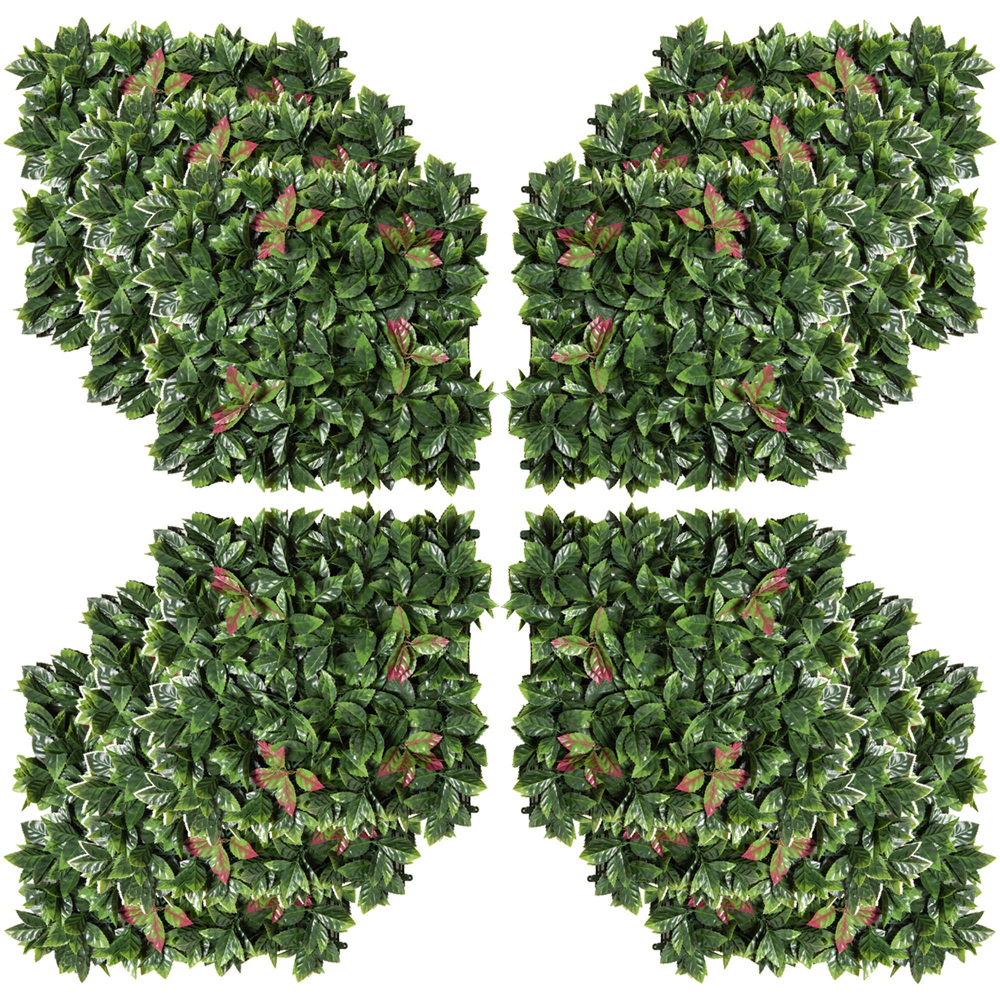 Arlmont & Co. Artificial Boxwood Panels Topiary Wall Greenery Backdrop ...