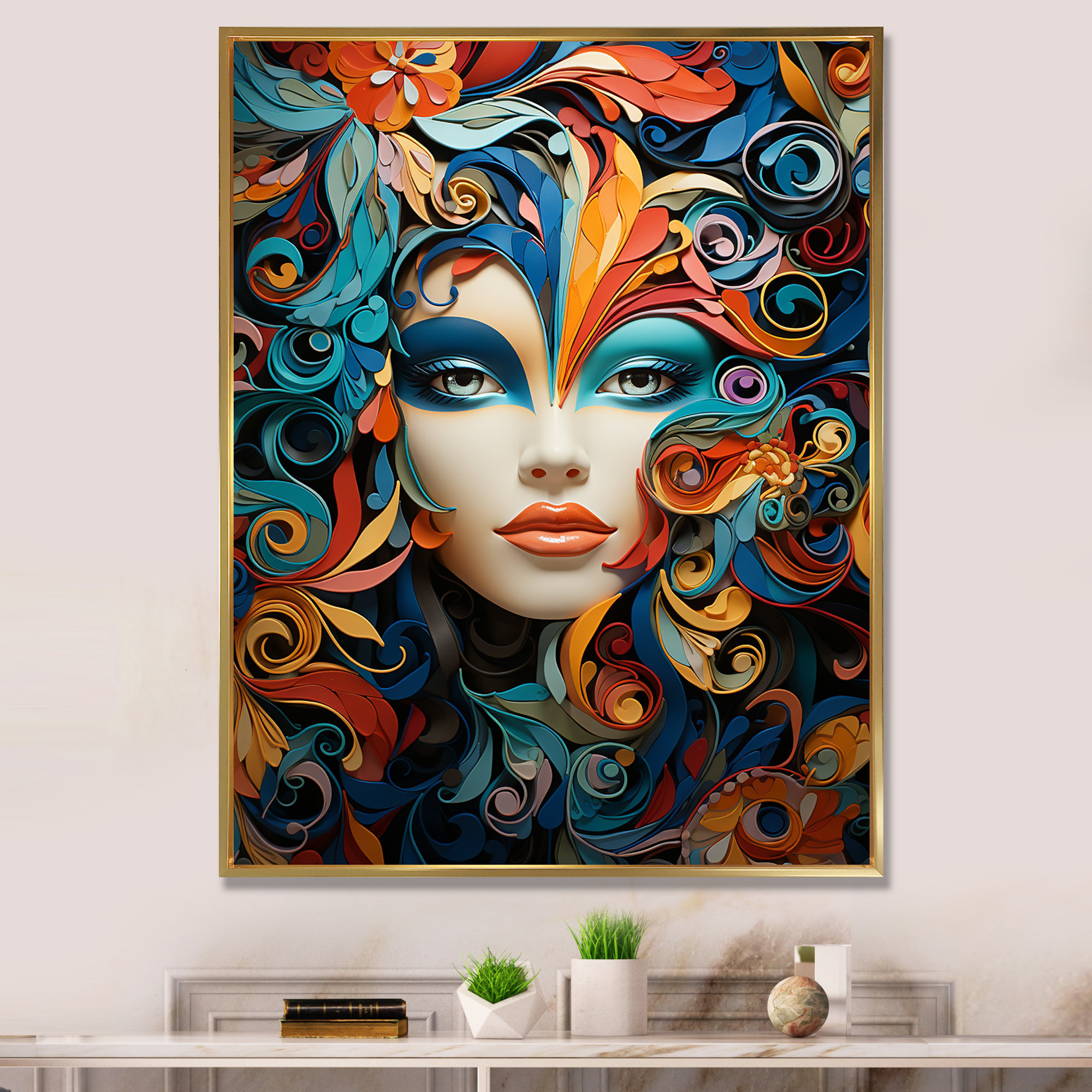 Winston Porter Venice Carnival Woman Portrait II - Woman Wall Decor ...