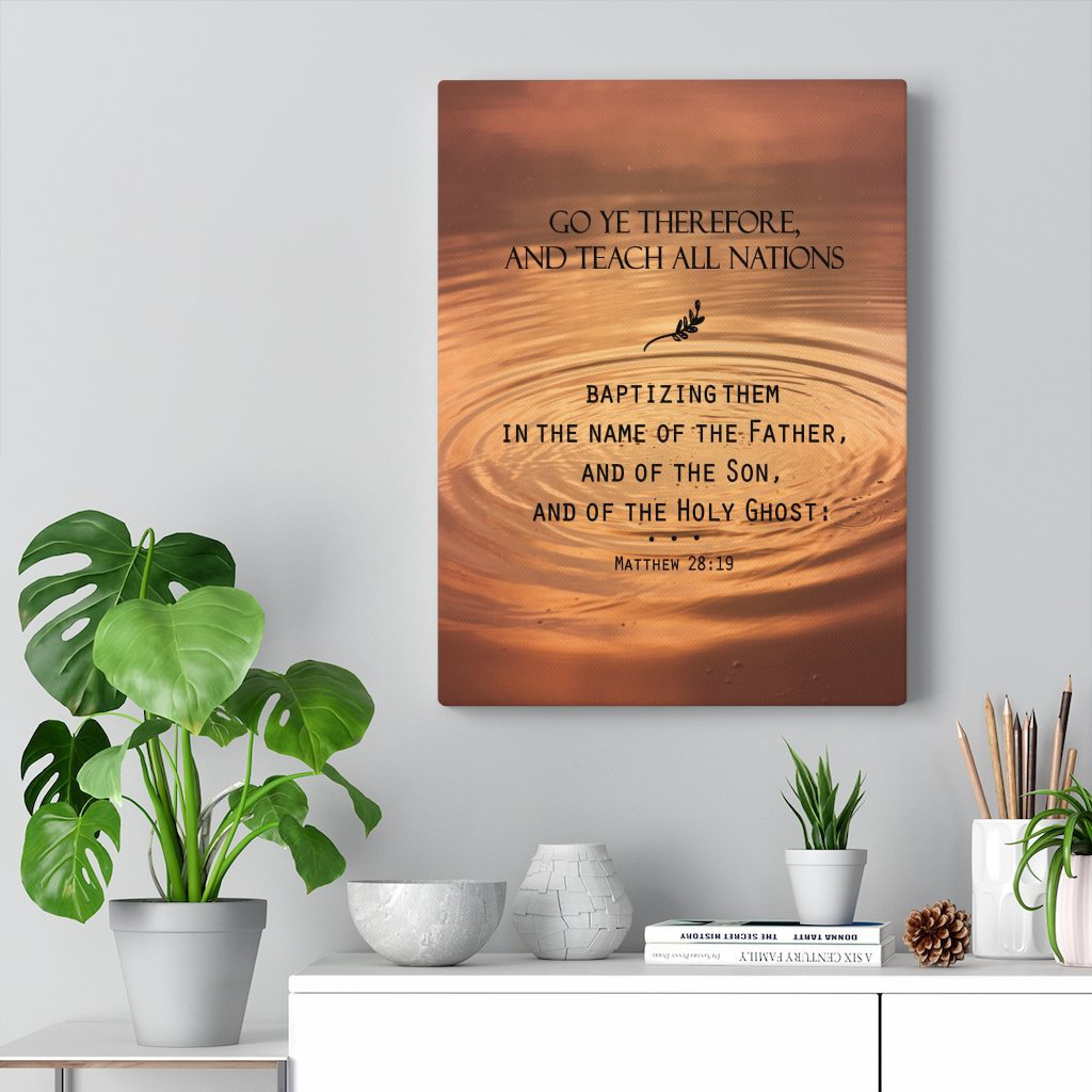 Express Your Love Gifts Scripture Canvas Teach All Nations Matthew 28: ...