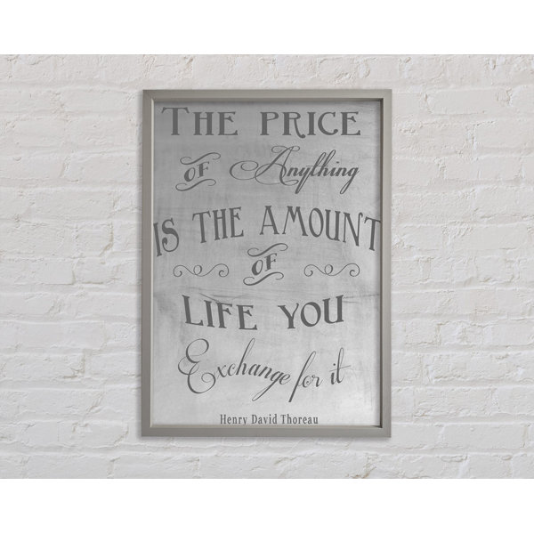 Happy Larry Famous Quote Henry David Thoreau The Price Of Anything Grey ...