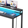 Wrought Studio™ 55'' L-Shape Computer Desk With LED Lights, Power ...