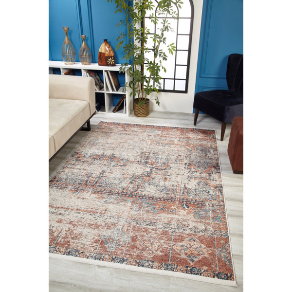 Hargun Runner Usso Modern Machine Woven Brown Area Rug | Wayfair.co.uk