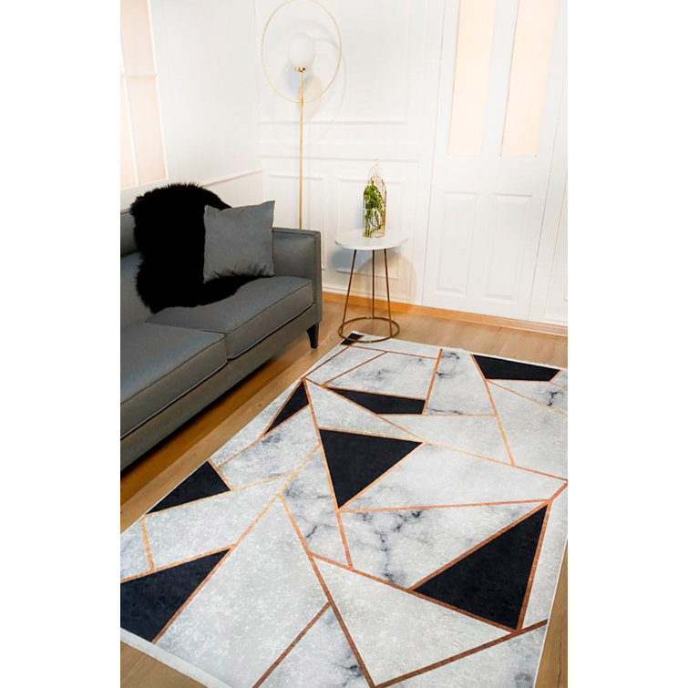 Hargun Runner Usso Geometric Machine Woven Area Rug | Wayfair.co.uk