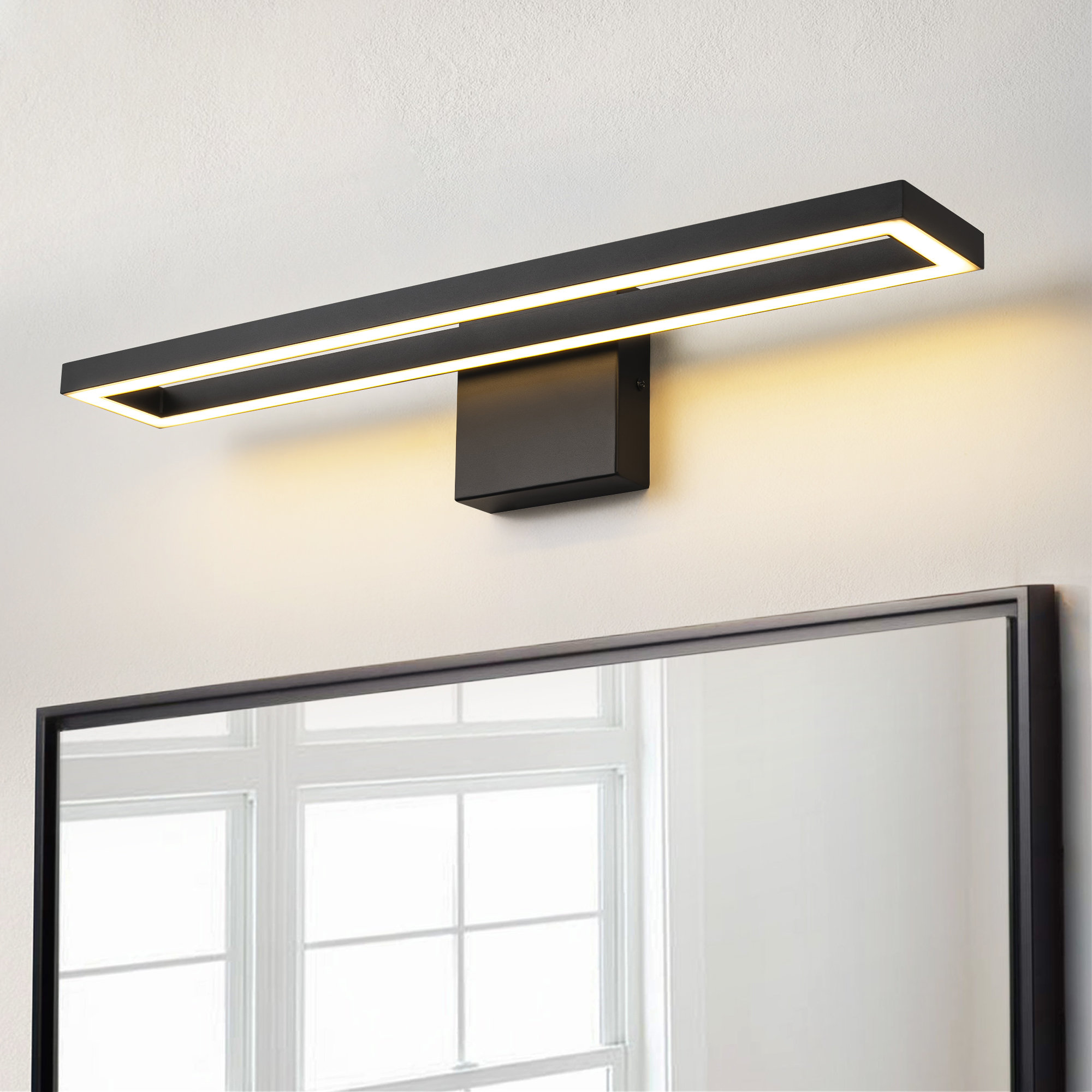 Wrought Studio™ Aluminum LED Semi Flush Mounted Sconce | Wayfair