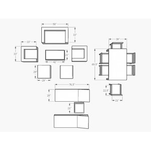 AKOYA Outdoor Essentials Tuscany Collection In Brown 14 - Person ...