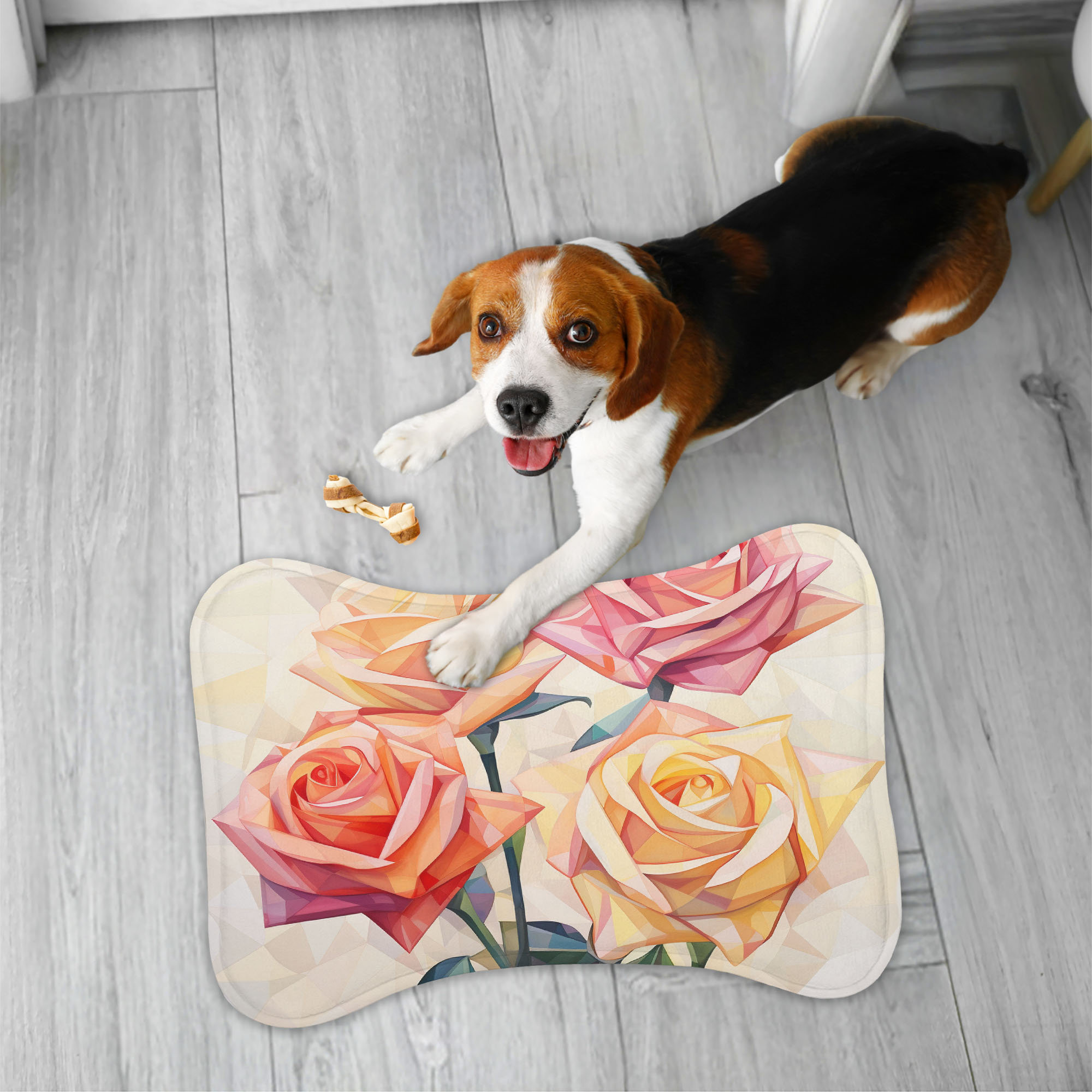 MentionedYou Angular Roses - 1 Piece Bone Shape Feeding Mat | Wayfair
