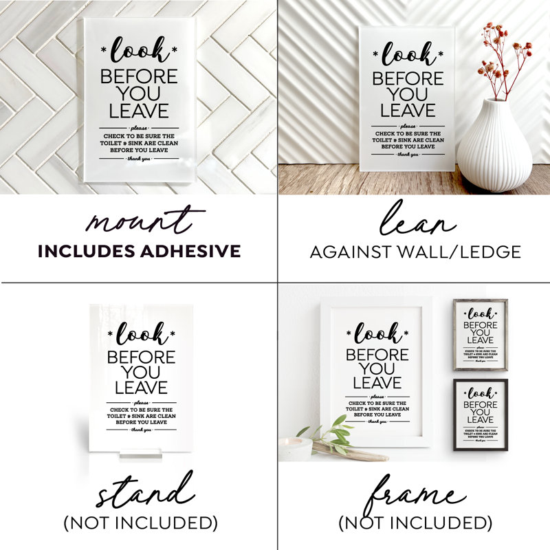 Reilly Originals Please Be Sure Toilet & Sink Are Clean Before You ...