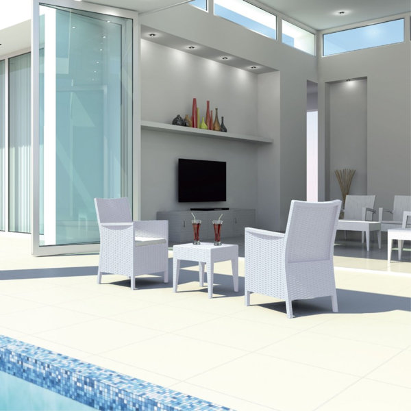 Wildon Home® Tomeica 3 Piece Rattan Seating Group with Cushions ...