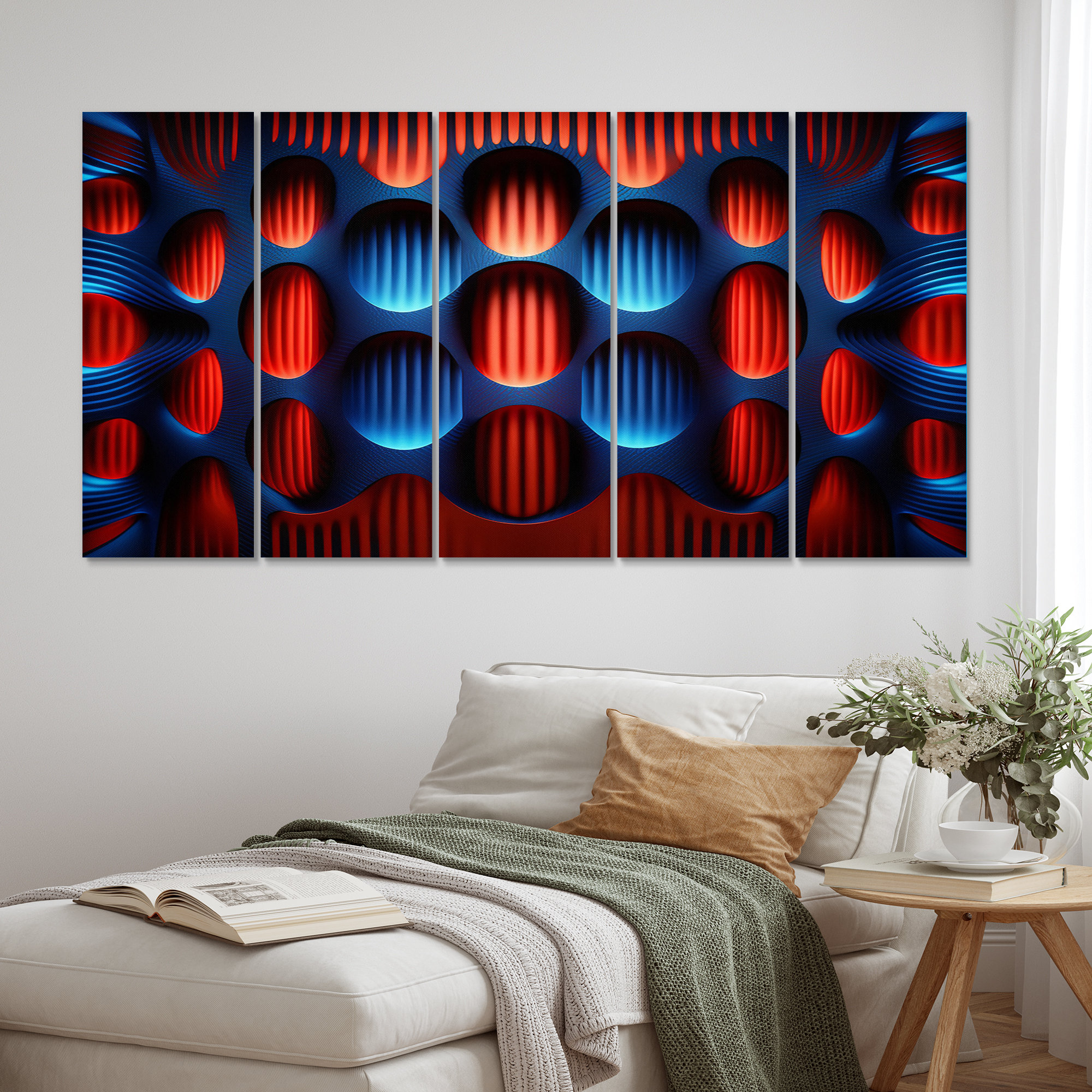 Ivy Bronx Portals Moire Futuristic Matrix III - Modern Geometric Canvas ...