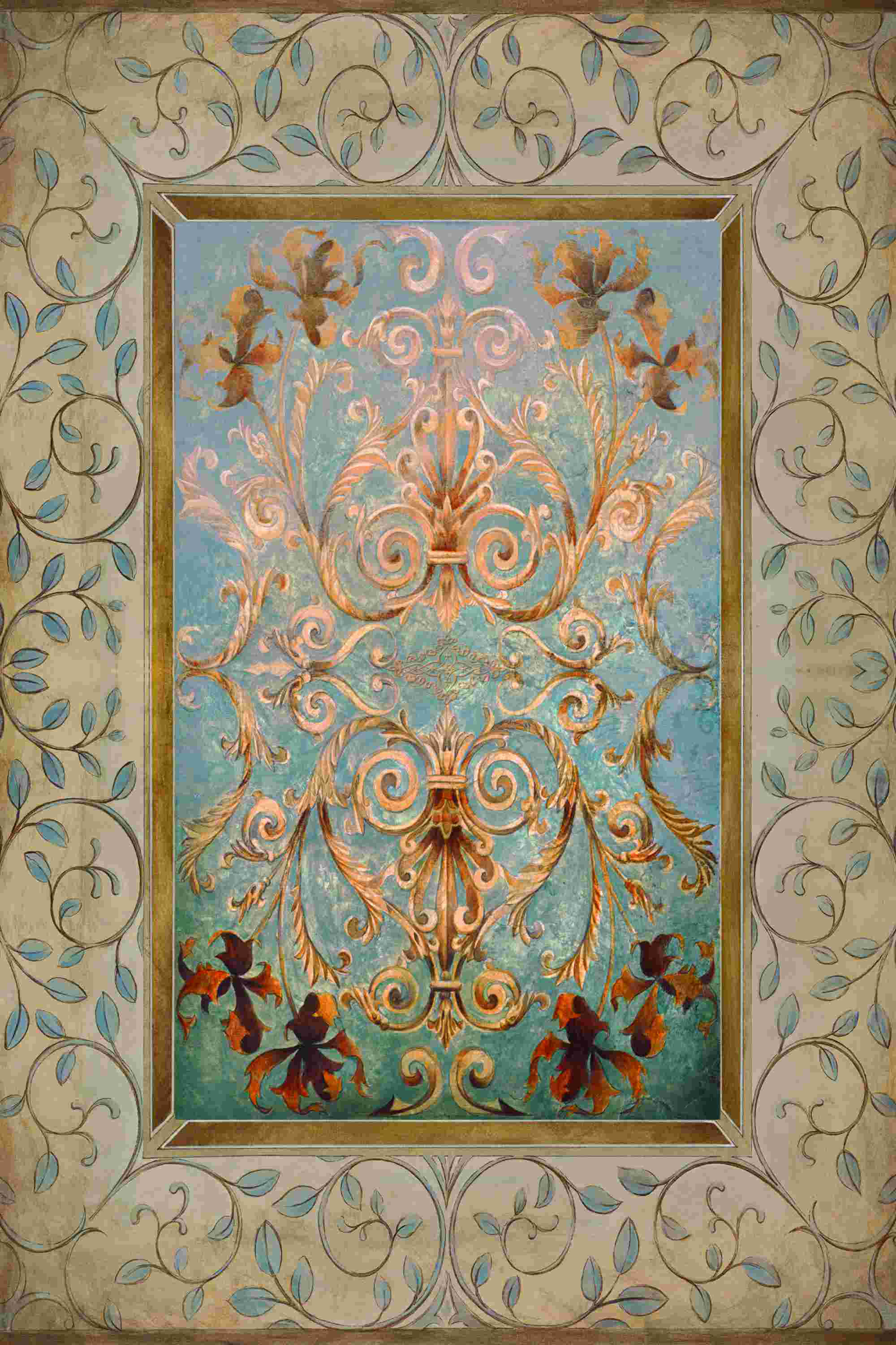 Charlton Home Blue Floral Tapestry - Wayfair Canada