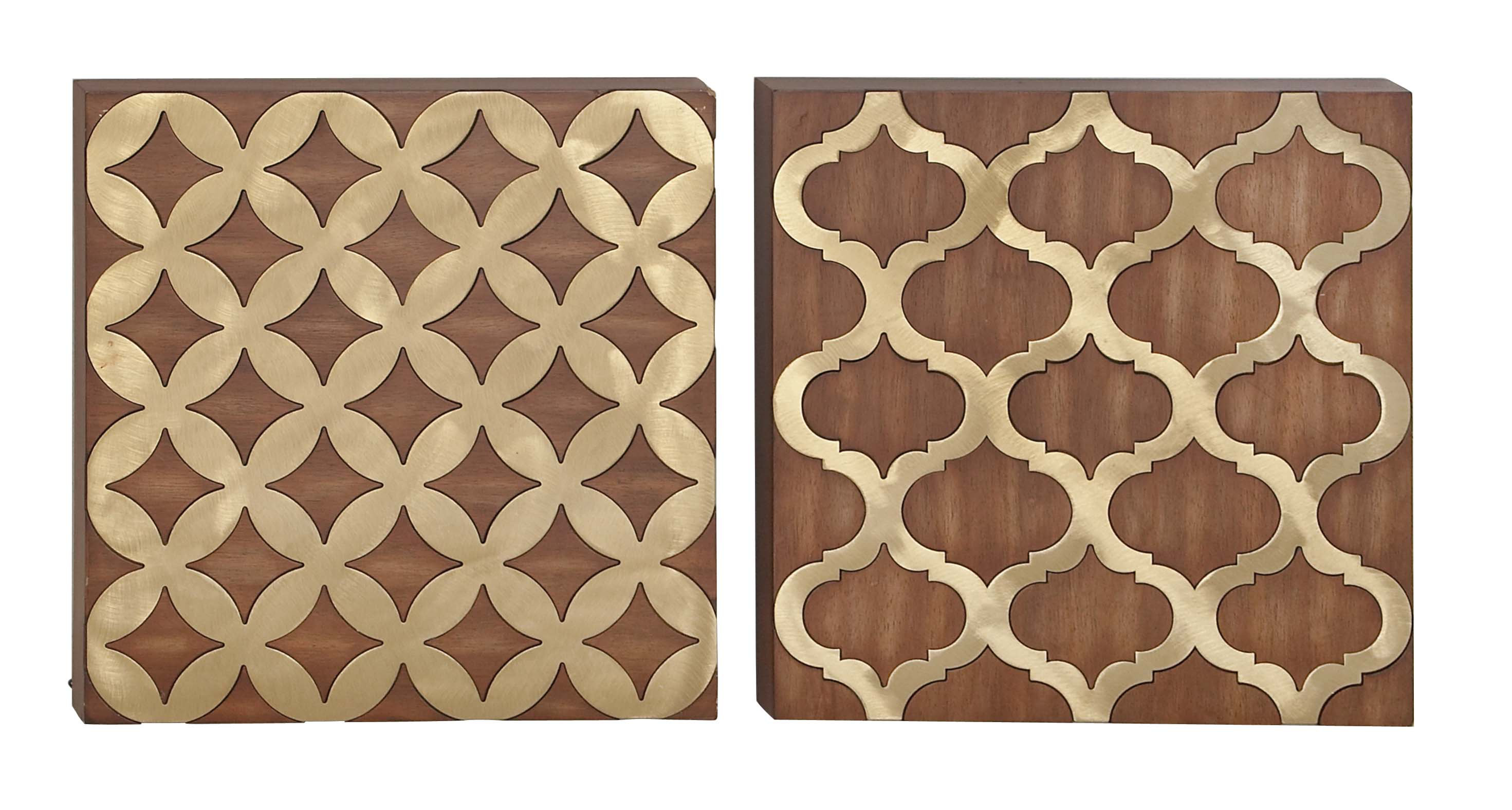 17 Stories 2 Piece Traditional Trellis Design Wall Décor Set | Wayfair