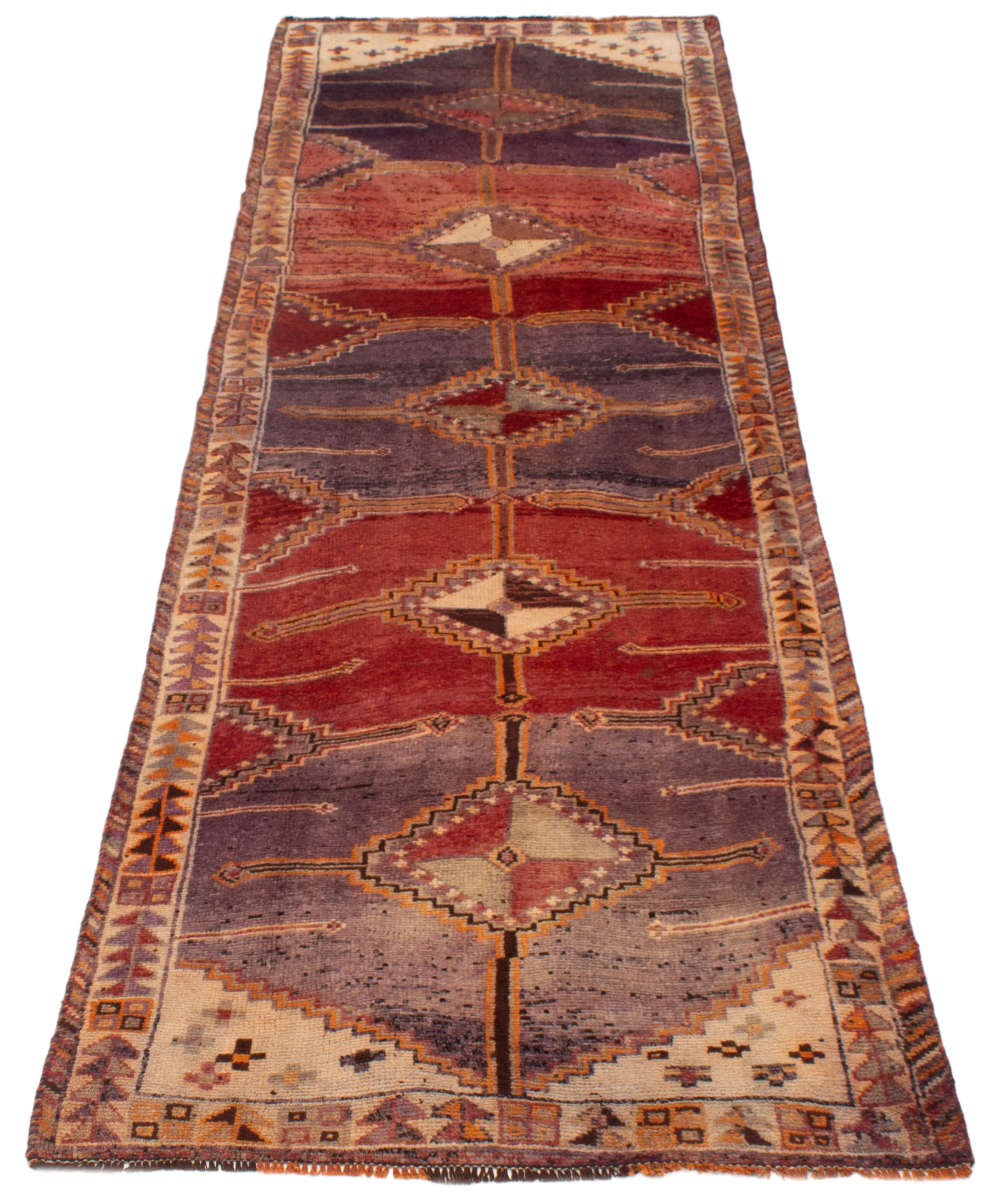 Isabelline Bangaly One-of-a-Kind Runner 3'10" X 12'4" 1990s Runner Wool ...