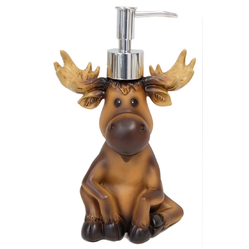 Millwood Pines Klutsch Polyresin Whimsical Moose Pump Bottle Lotion ...