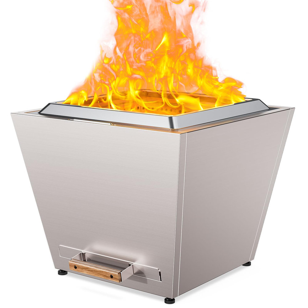 Tusuton Cyberpit One Pro 25 inch Smokeless Fire Pit, w/Pull-Out Ash Pan ...