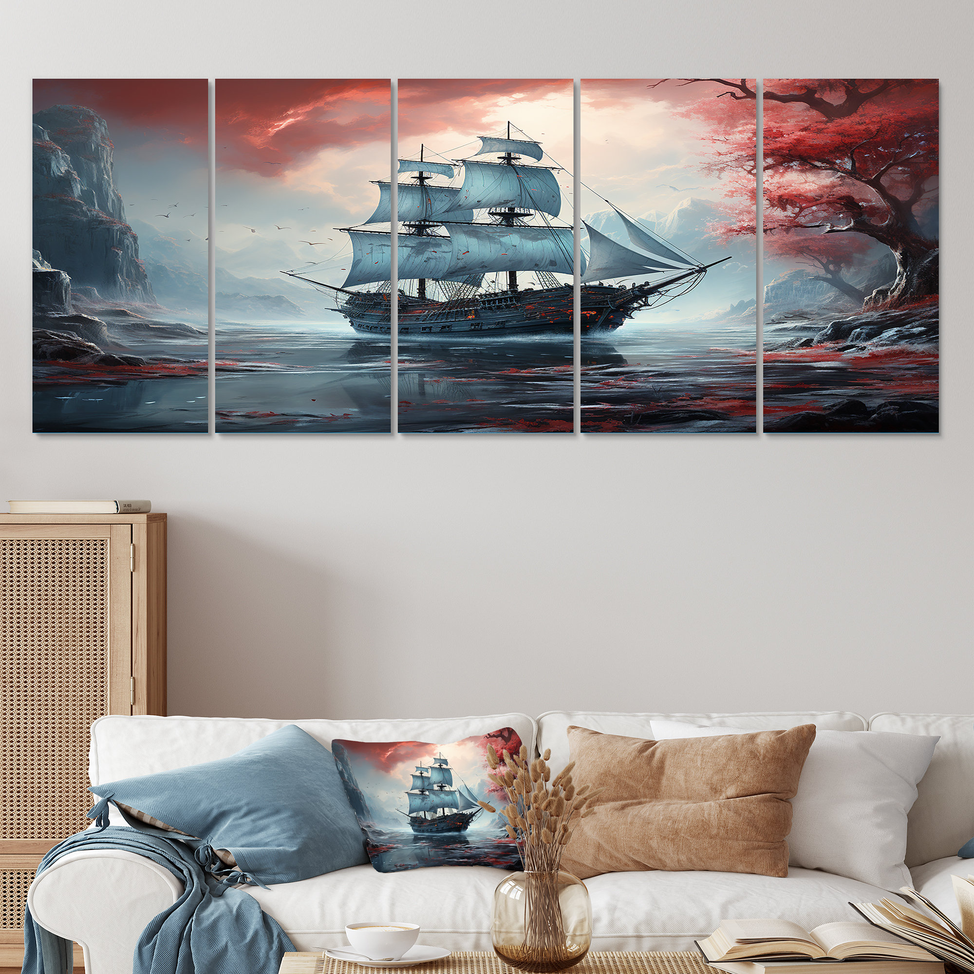 Breakwater Bay Pirate Shipwreck I - Pirate 5 Piece Wall Art | Wayfair