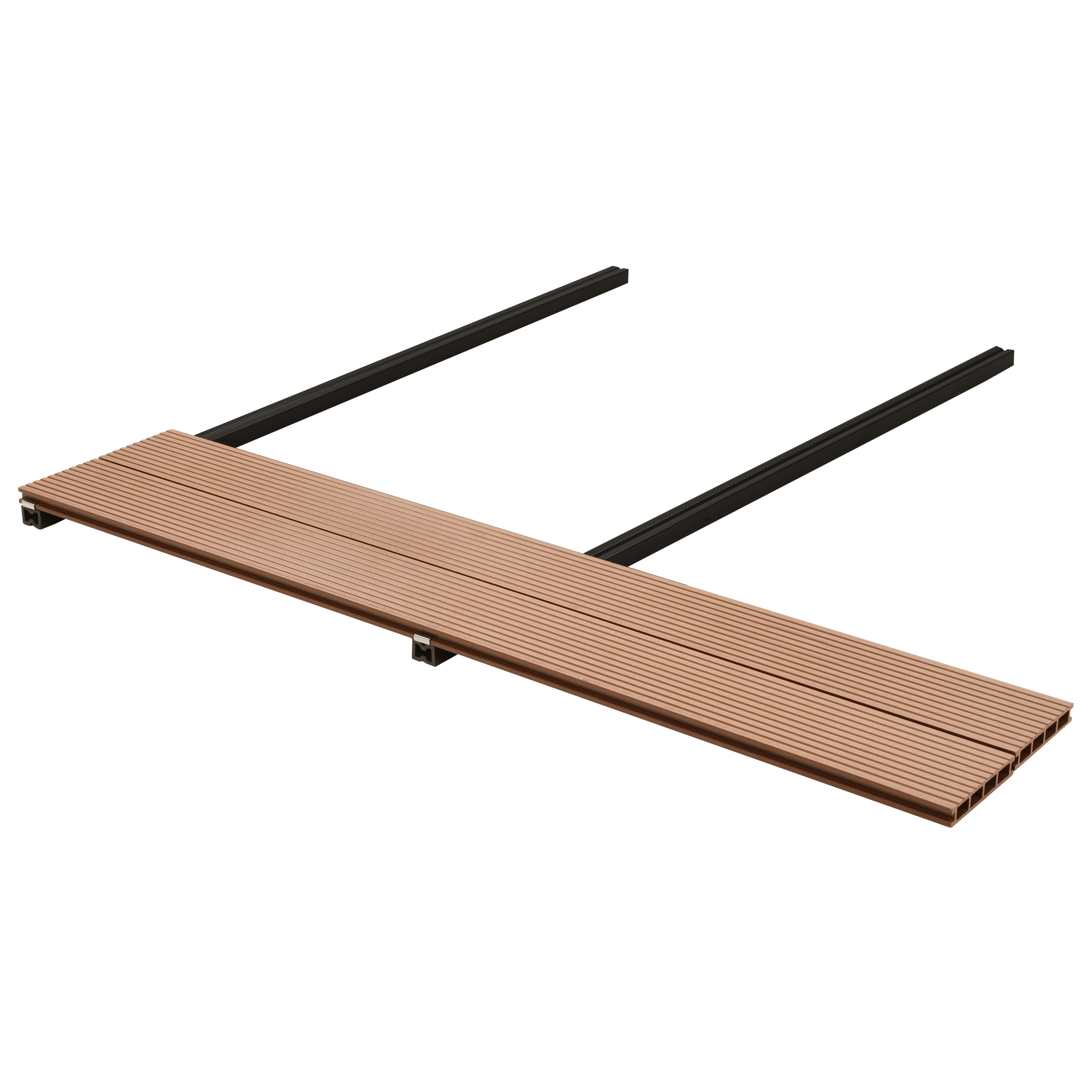 vidaXL WPC Decking Boards with Accessories 98.4 '² 13.1 ' Brown ...
