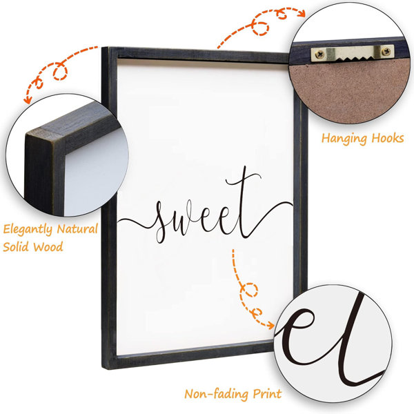 Ivy Bronx Set Of 3 Framed Farmhouse Sweet Dreams Sign ,11X14” Above Bed ...