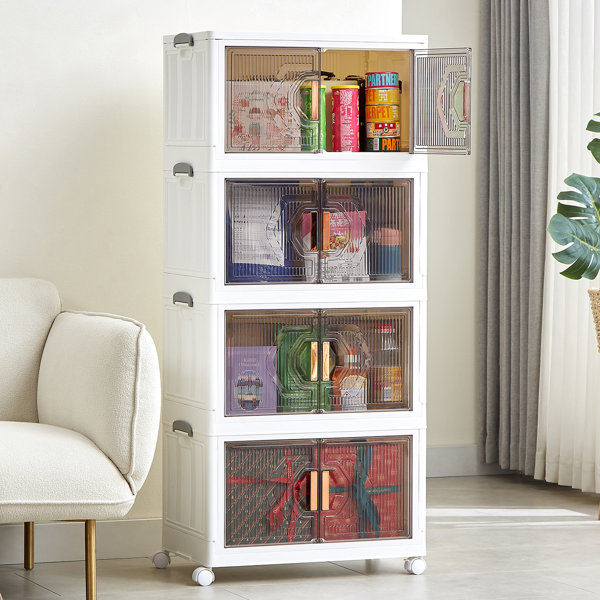 Rebrilliant Canas 3 Pack Stackable Storage Bins Folding Organizer Boxes ...