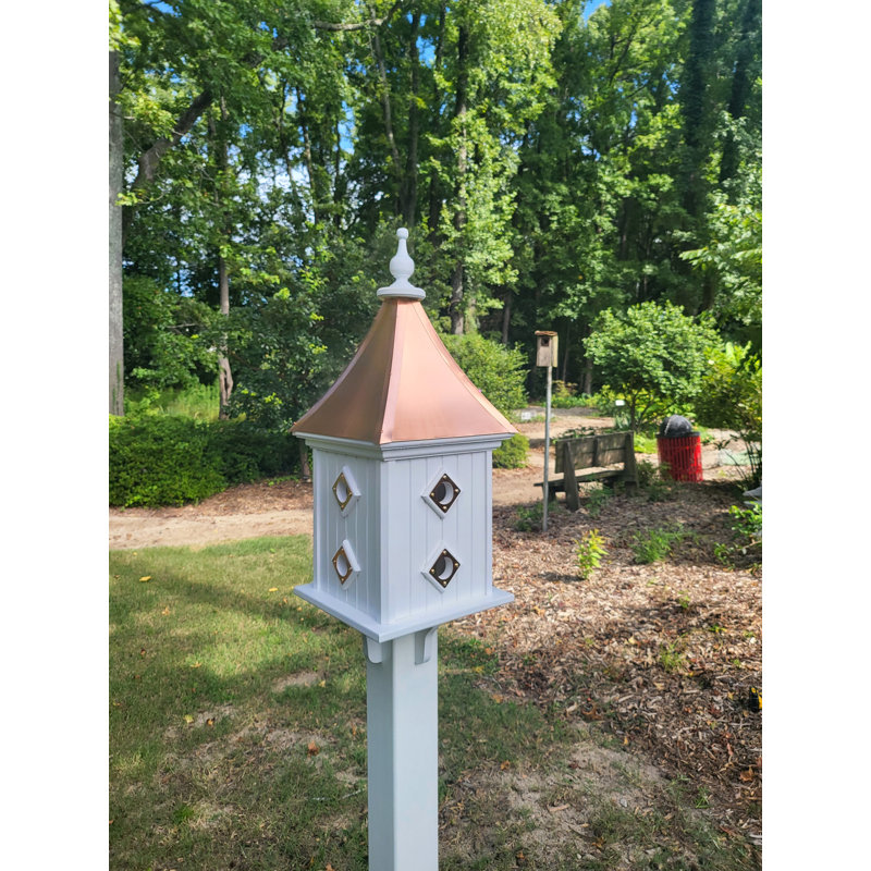 Rosalind Wheeler Large Copper Roof Birdhouse with Predator Guard, 8 ...