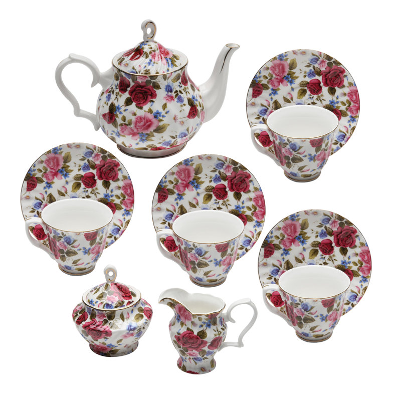 Coastline Imports Grace's Tea Ware Royal Garden 32oz. Floral Teapot ...