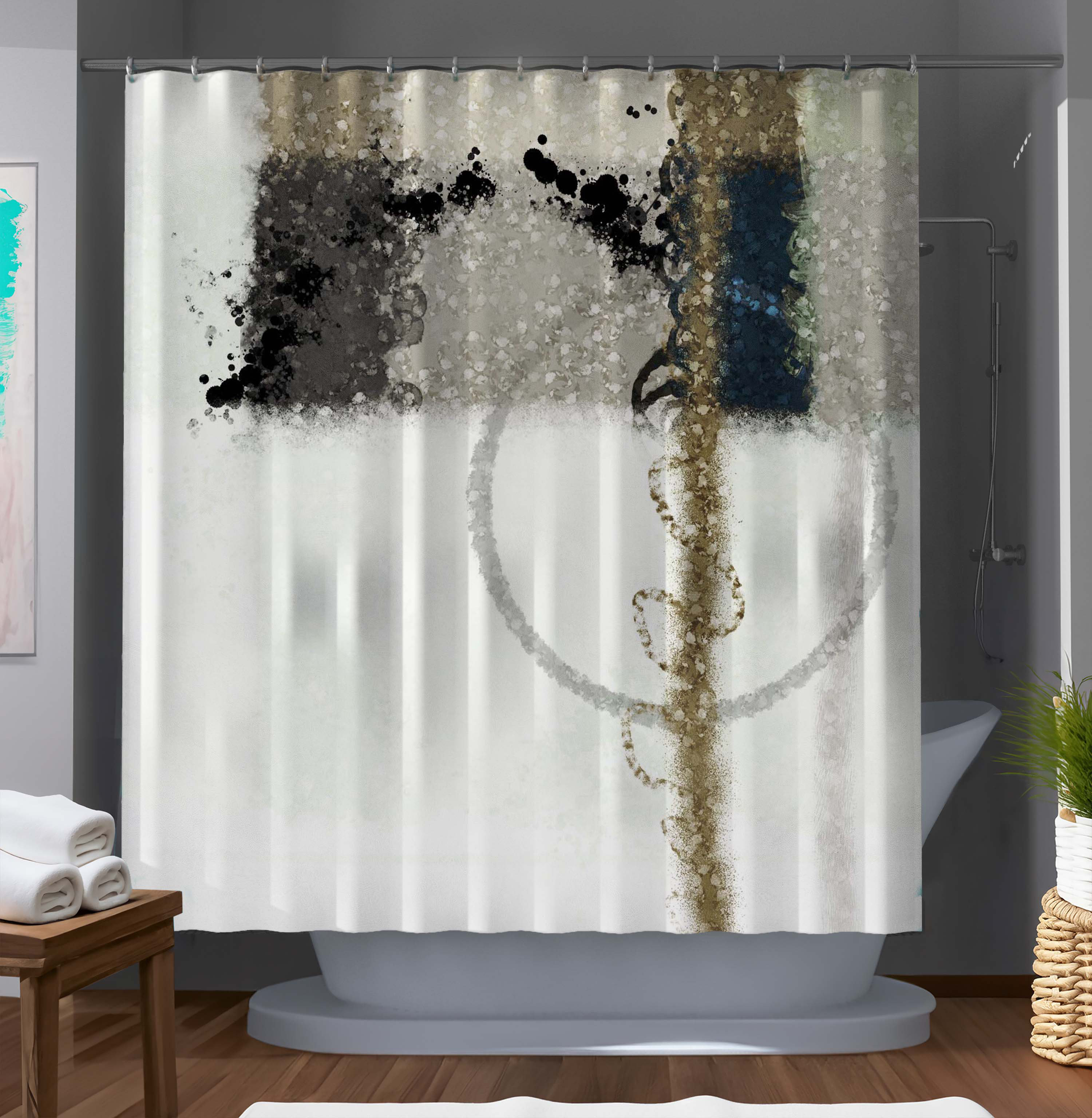 LeRoi Products Deluxe Soft Designer Shower Curtain | Wayfair