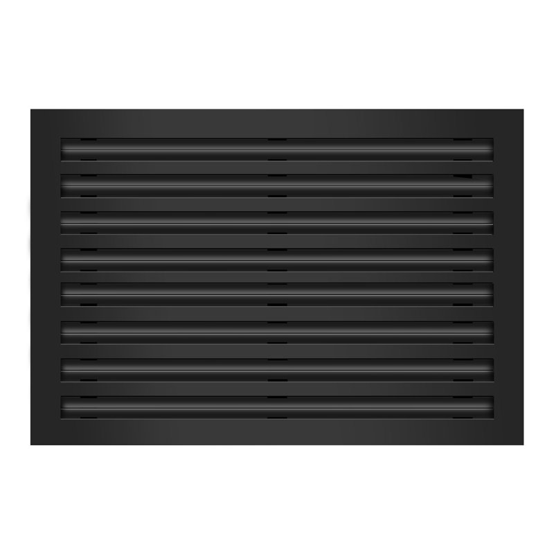 Texas Buildmart BUILDMART - 24x16 Black Modern AC Vent Cover - Standard ...
