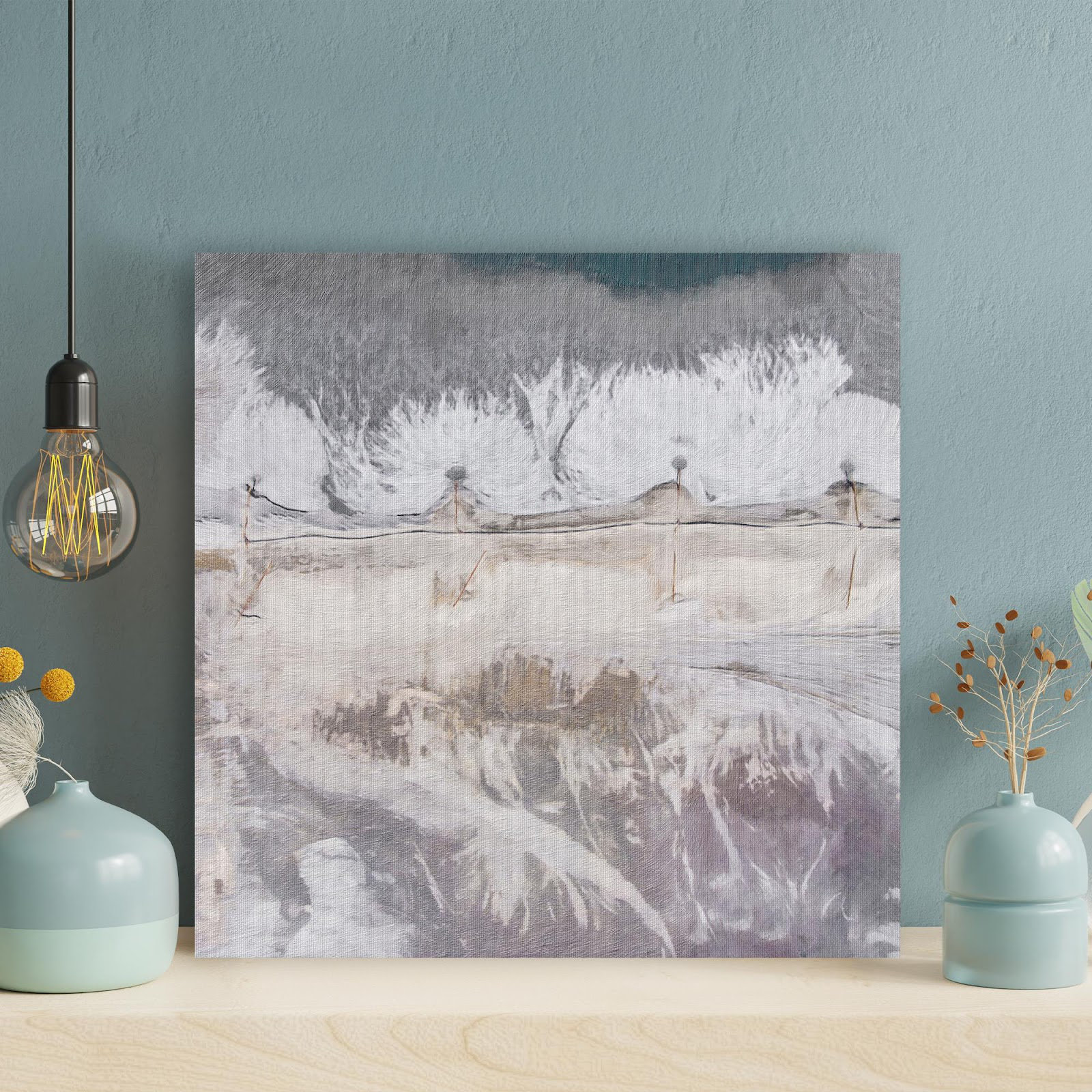 Loon Peak Abstract Photo Of Snowy Mountain - 1 Piece Square Graphic Art ...