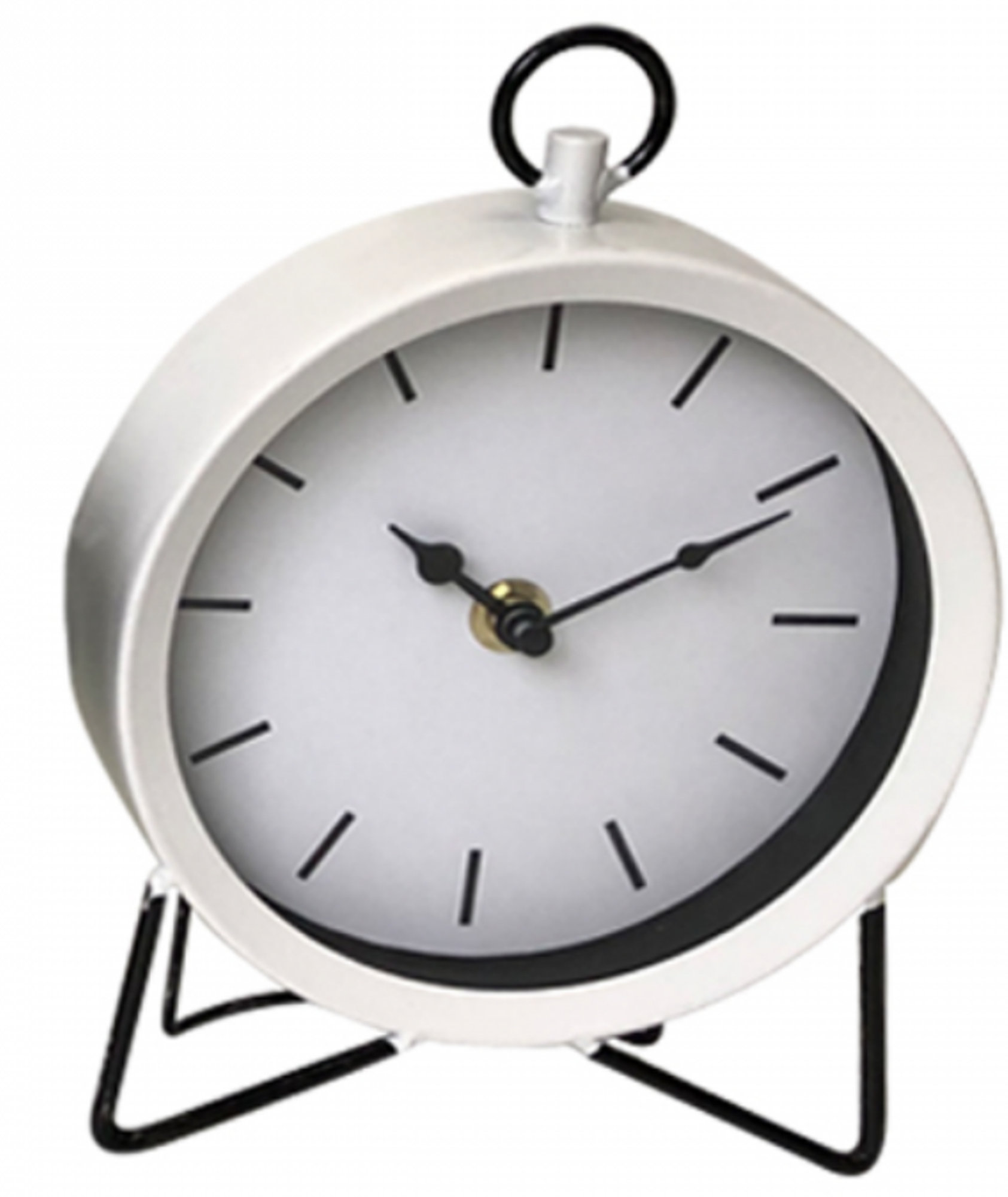 Ebern Designs Analogue Stainless Steel Mechanical Tabletop Clock ...