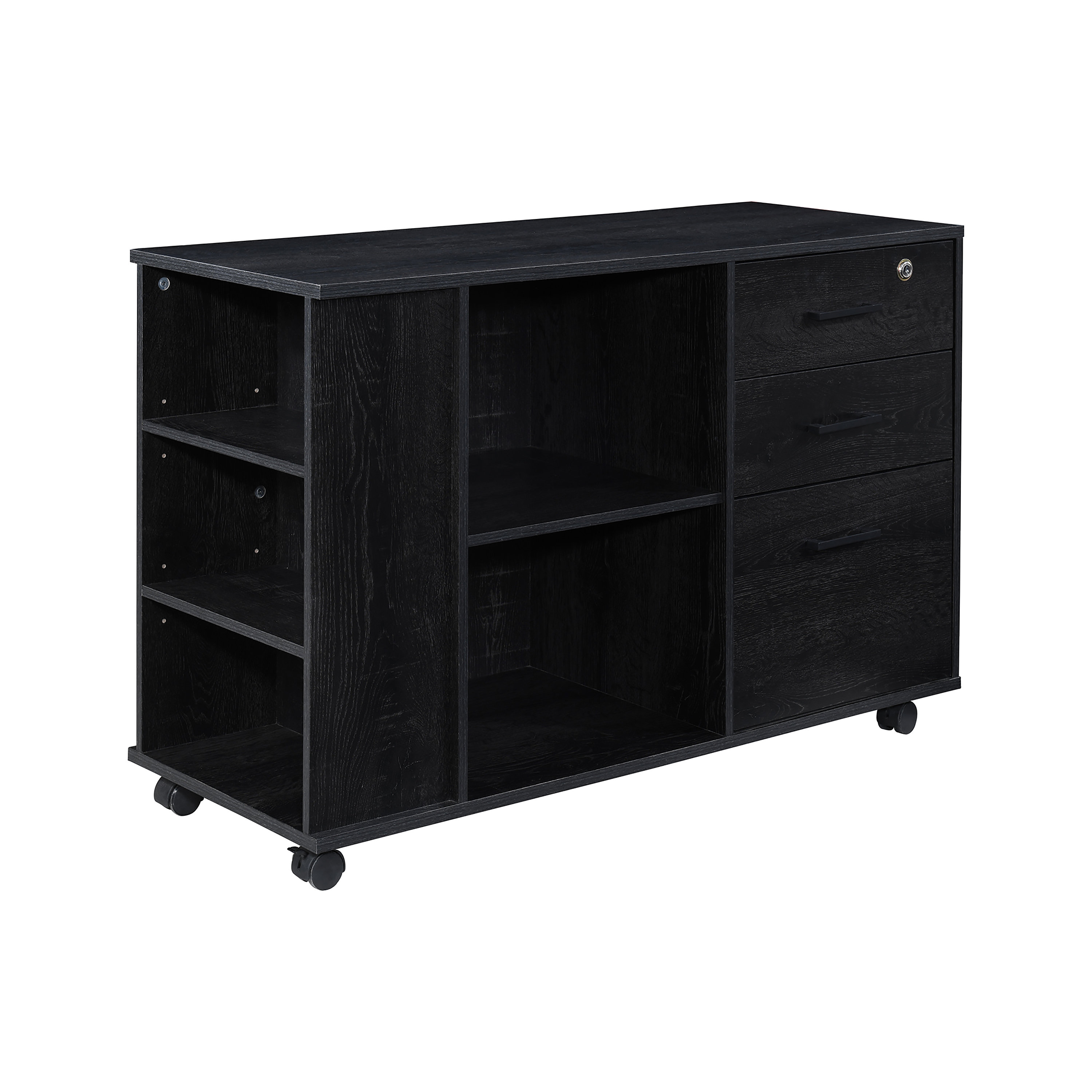 Ebern Designs Oak File Cabinet With 1 Locker | Wayfair