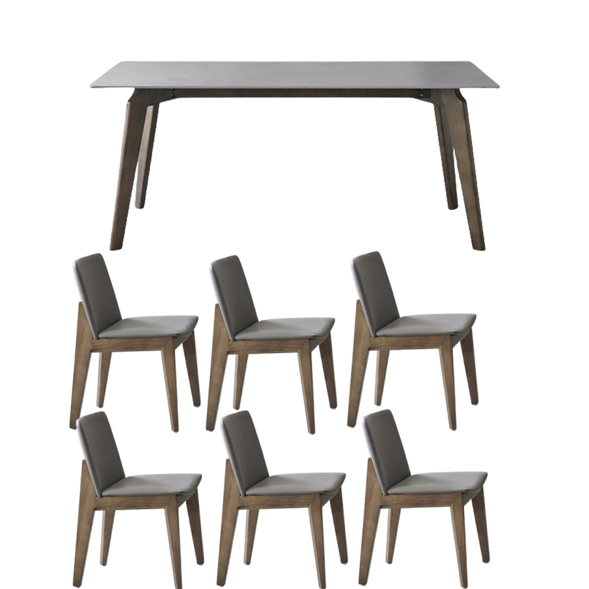 Beicang Home Modern Rock Board & Ash Wood Dining Table - Wayfair Canada