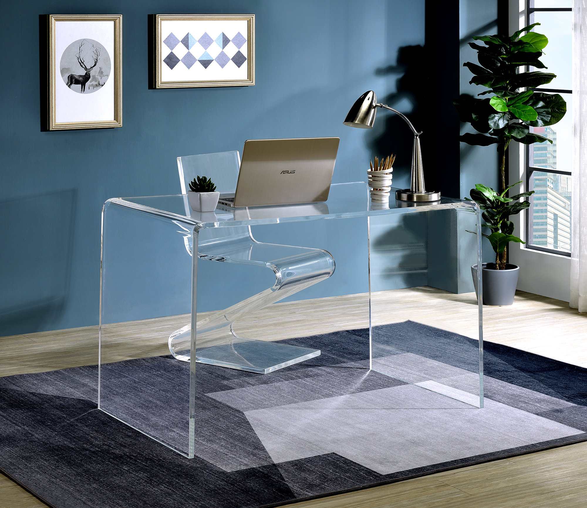 Wade Logan® Latrika Acrylic Office Desk & Reviews - Wayfair Canada