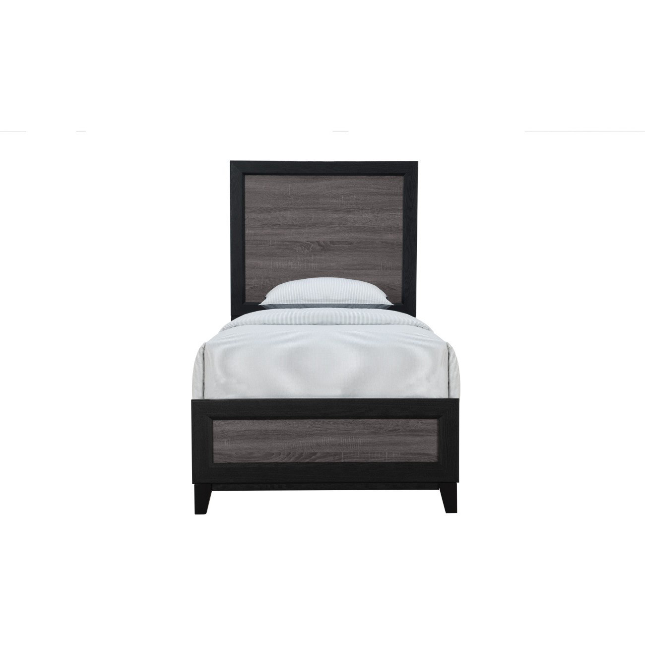 Ebern Designs SOLUTO GREY AND BLACK TWIN BED | Wayfair