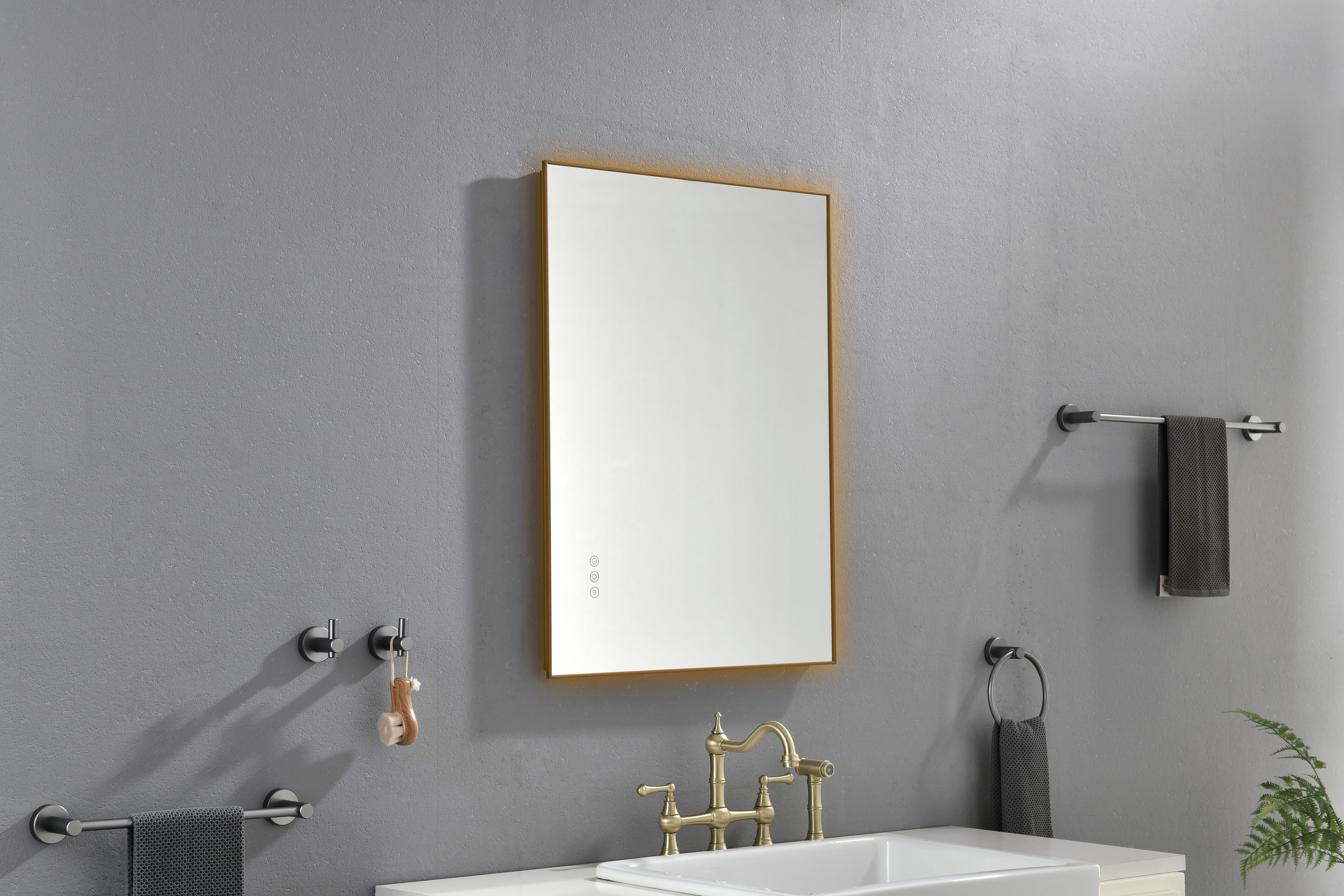 Ivy Bronx 24Inch LED Mirror Bathroom Vanity Mirror With Back Light ...