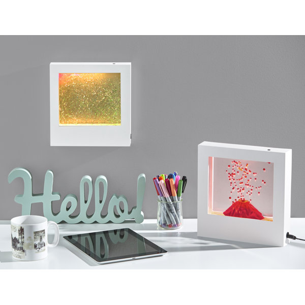 Trinx Shane Glitter Box Novelty LED Light Box | Wayfair