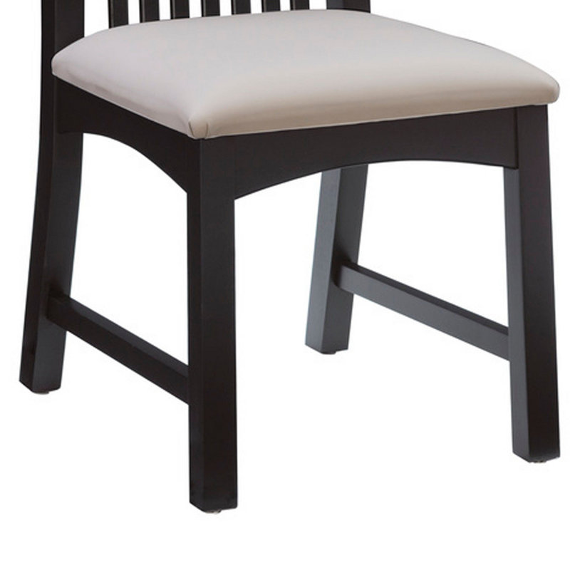 Red Barrel Studio® Slat Back Side Chair in Black | Wayfair