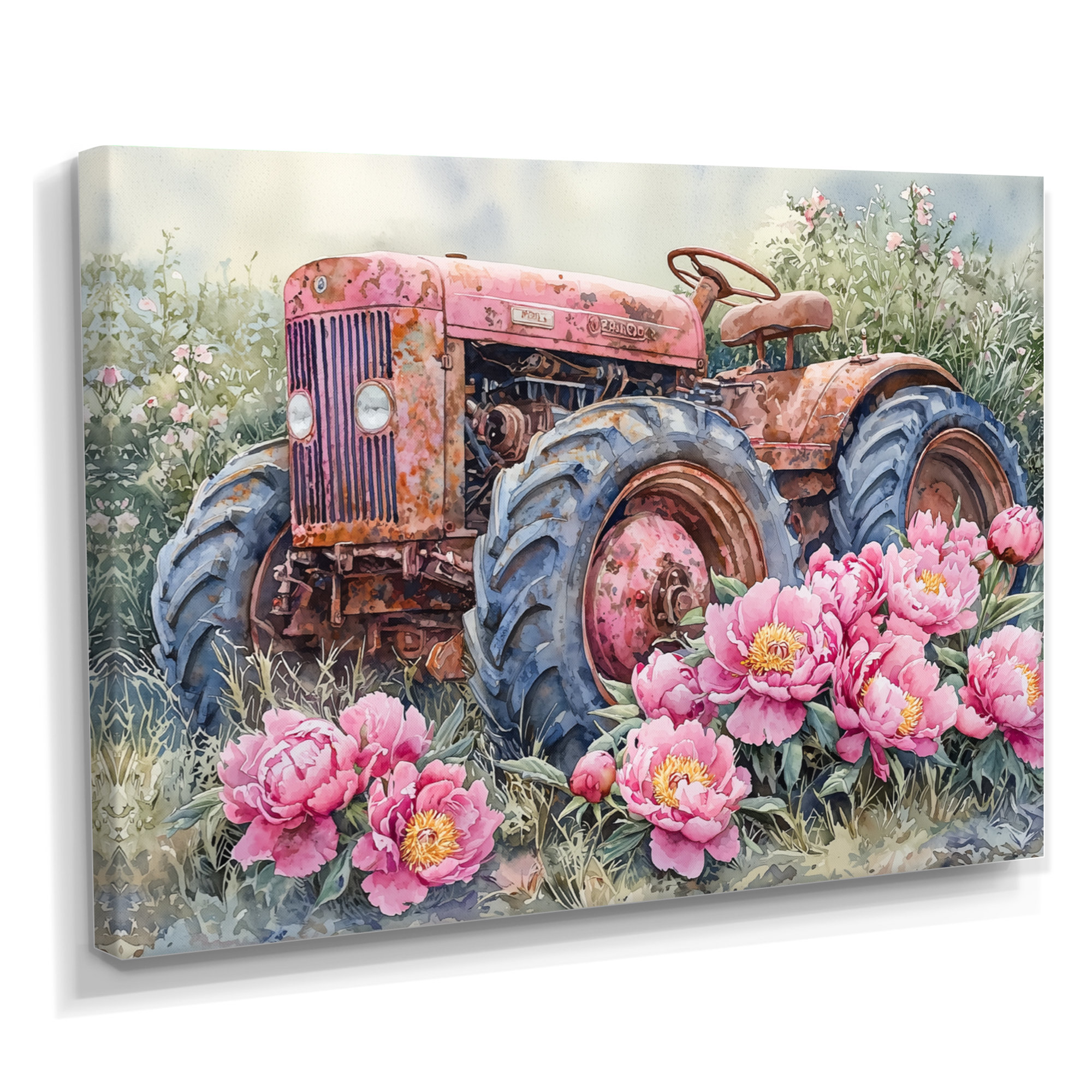 Lark Manor™ Peonies By The Old Tractor VI - Peonies Wall Art | Wayfair