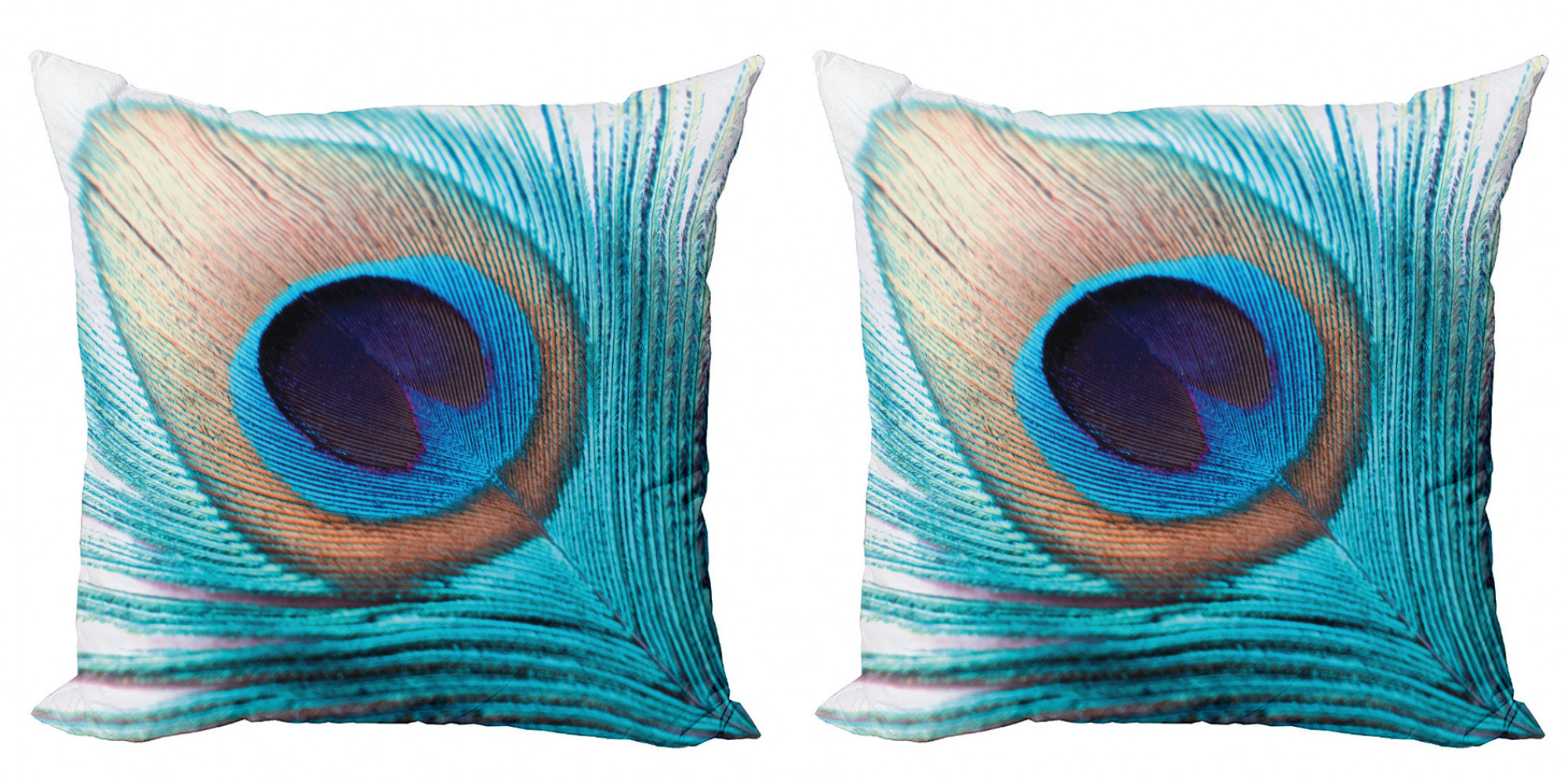 Ambesonne Feather Decorative Throw Pillow Case Pack Of 2, Close Up ...