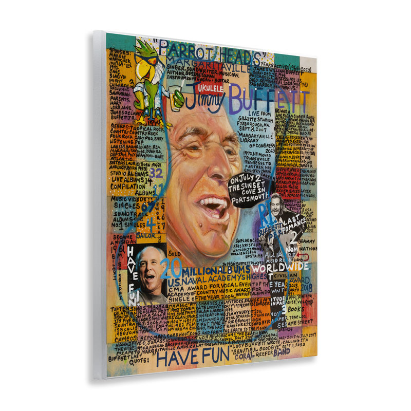 Dakota Fields Jimmy Buffet Collage Wall Plaque Art by Sabin | Wayfair