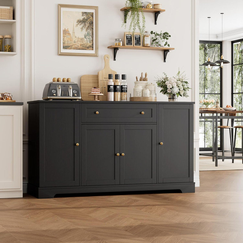 Honorine Axis 54" Modern Kitchen Buffet Sideboard with Drawer ...