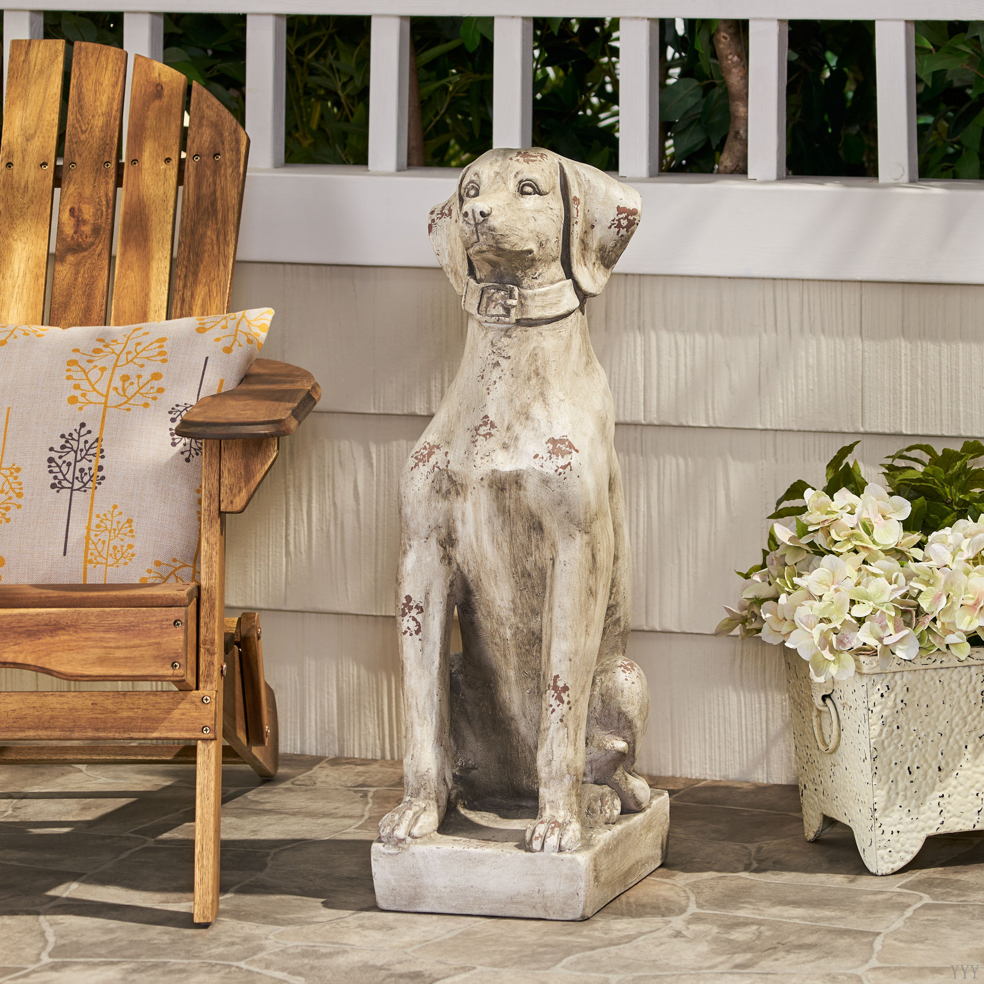 Ophelia & Co. MGO DOG STATUE, Outdoor Dog Statue,No Assembly Required ...