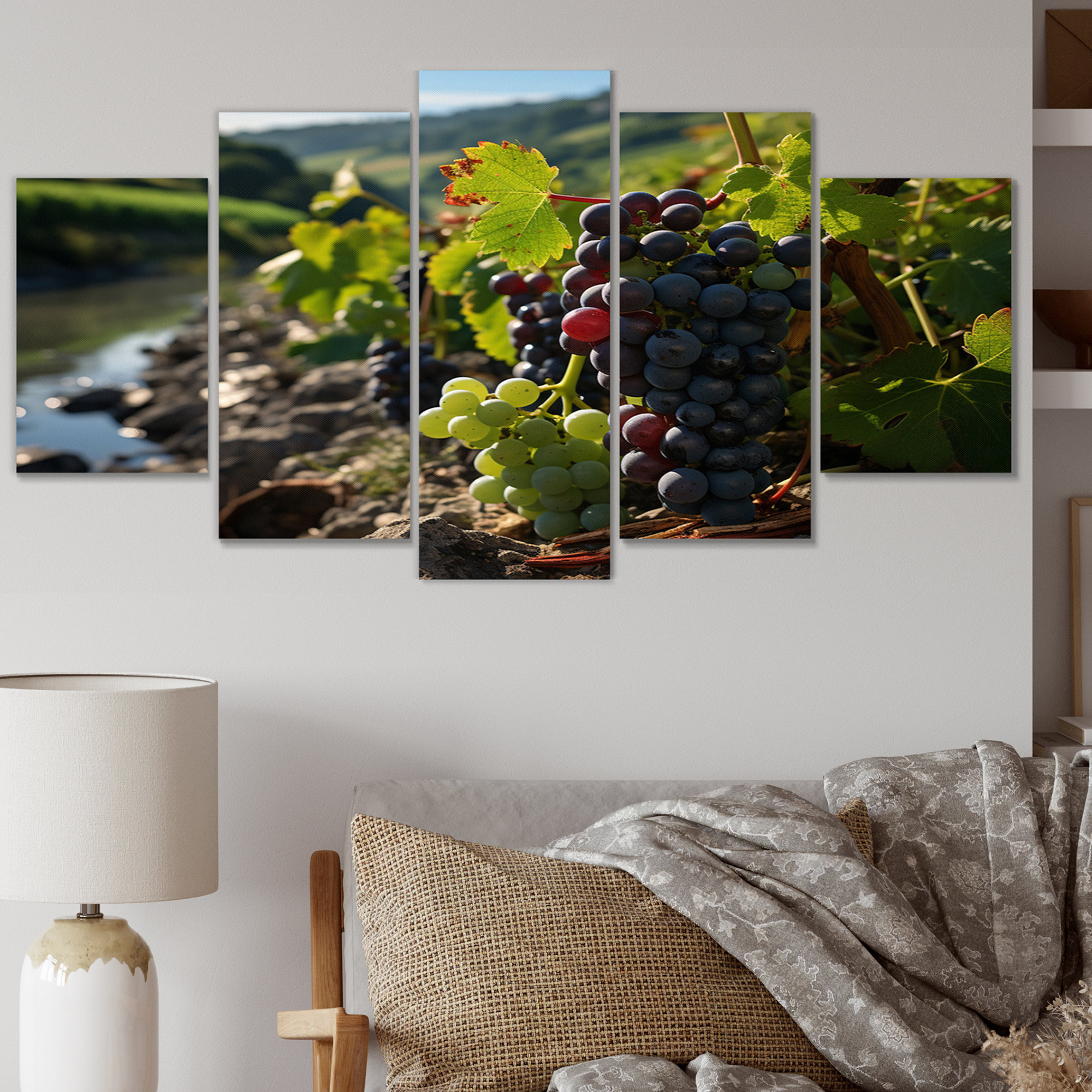 Latitude Run® Scenic Vineyard Reflections - Vineyard Wall Art Living ...