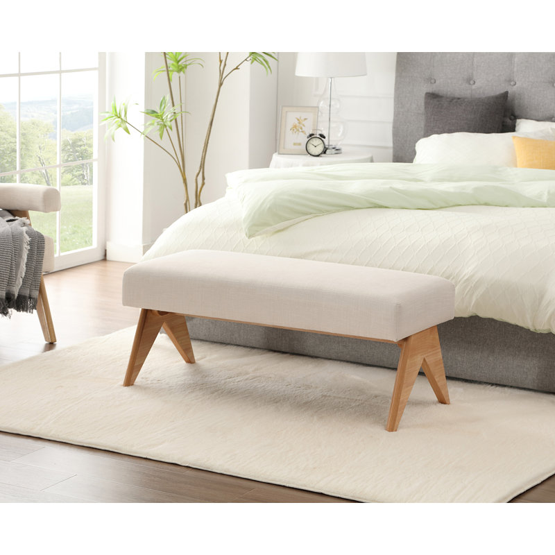 Latitude Run® Logyn Linen Upholstered Bench | Wayfair