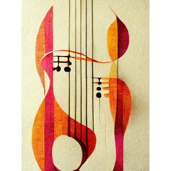 Wee Blue Coo Abstract Boho Musical Music Symbol Clef - Print | Wayfair ...
