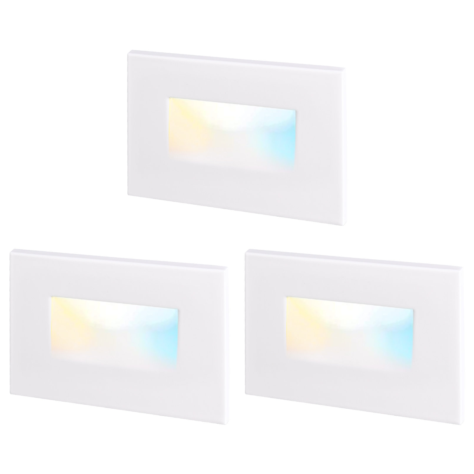 LEDVANS White Integrated LED Metal Step Light Pack | Wayfair