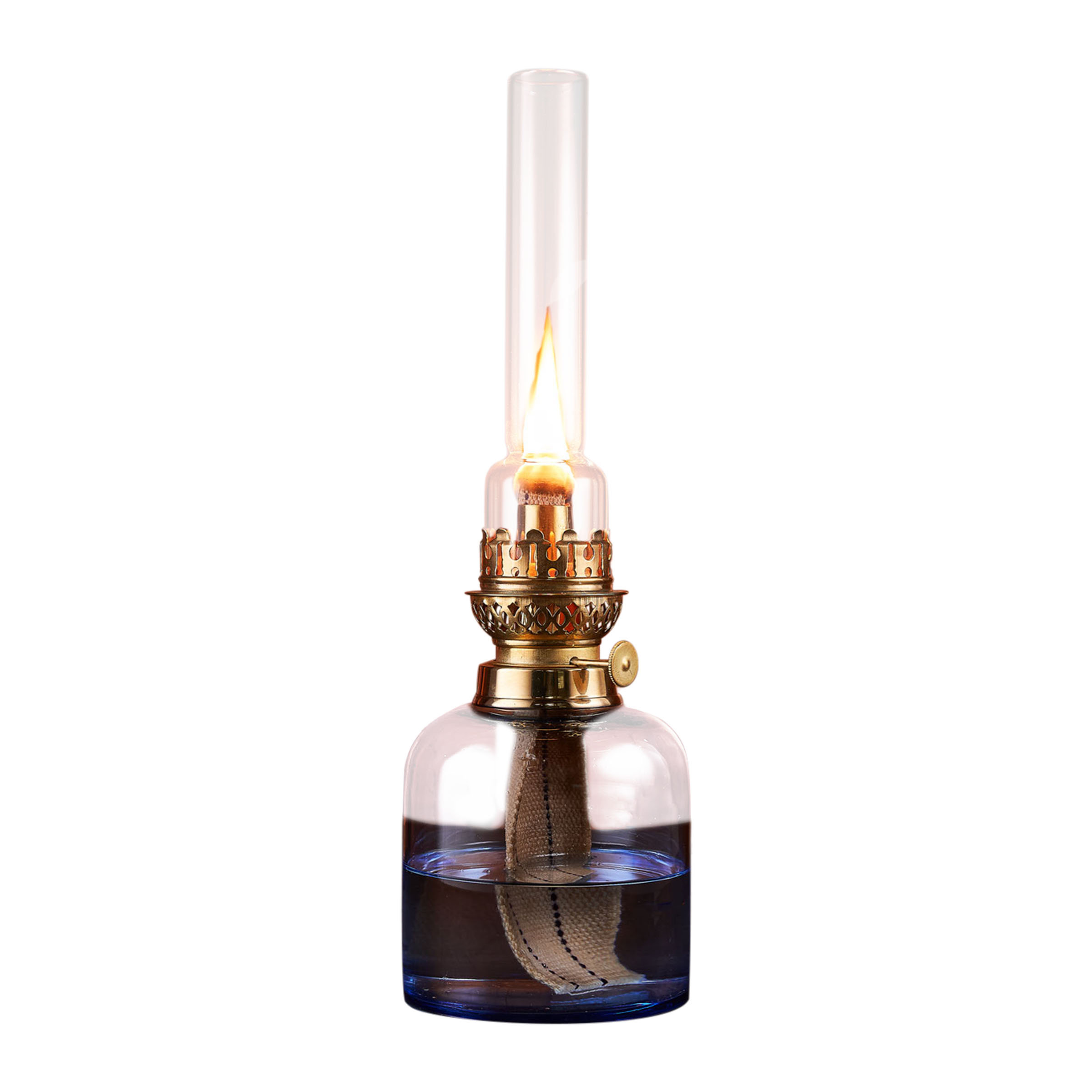 Kings County Tools Oil Lamp - Decorative Lamp with Antique-Style Glass ...