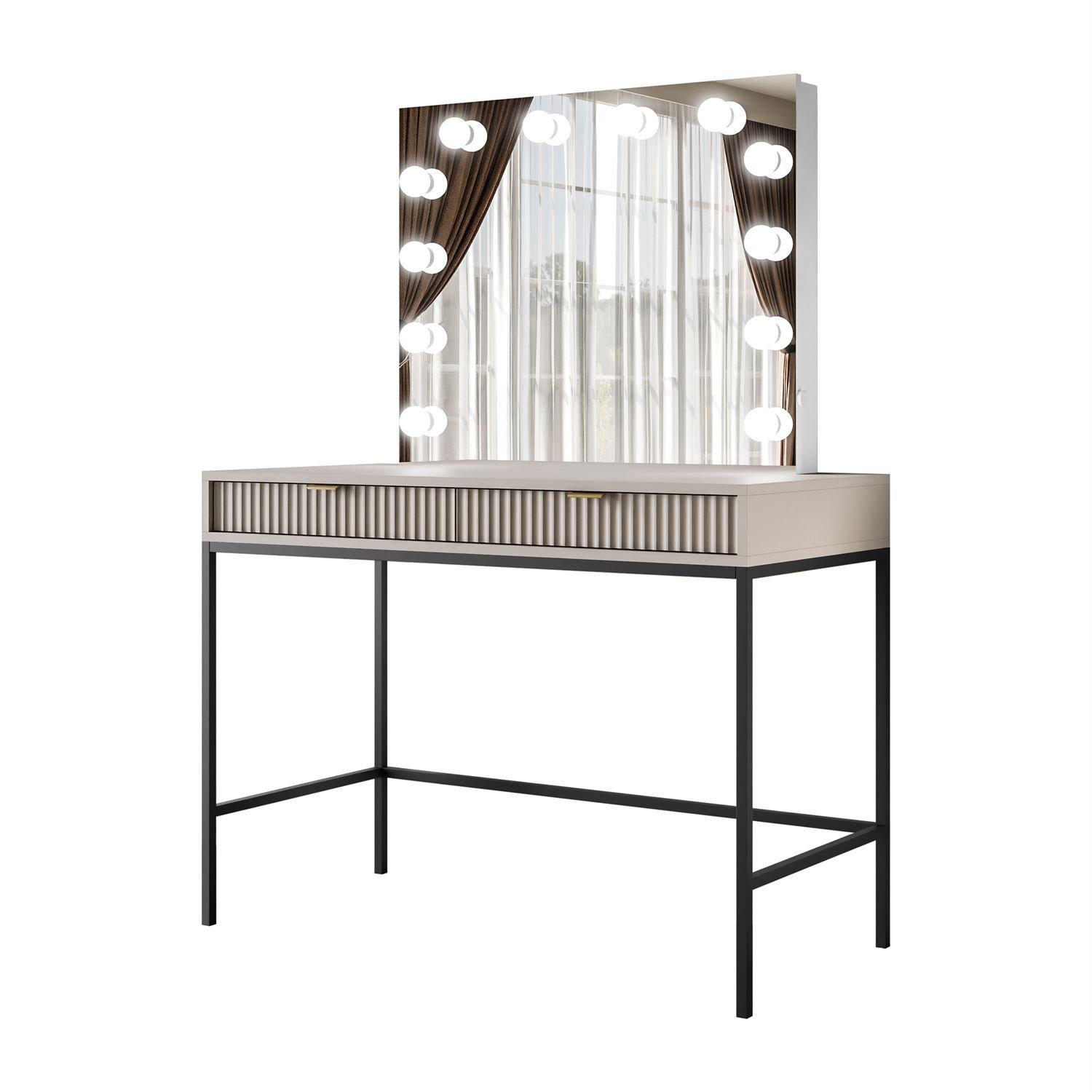Brayden Studio Dressing Table with Mirror CORTADO ELITE | Wayfair.co.uk